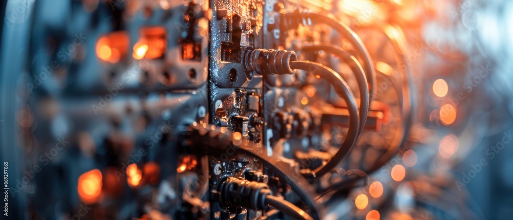 Burnt electrical panel with melted wires, electrical fire hazard ...