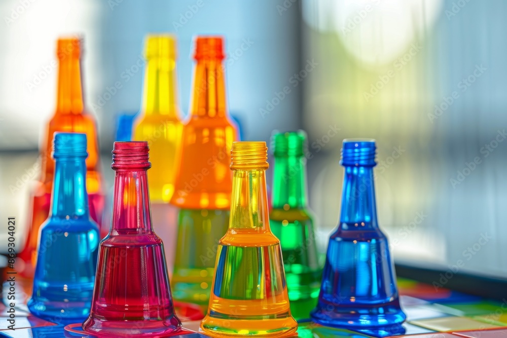 An exciting ring toss game with a vibrant pyramid of bottles, offering ...