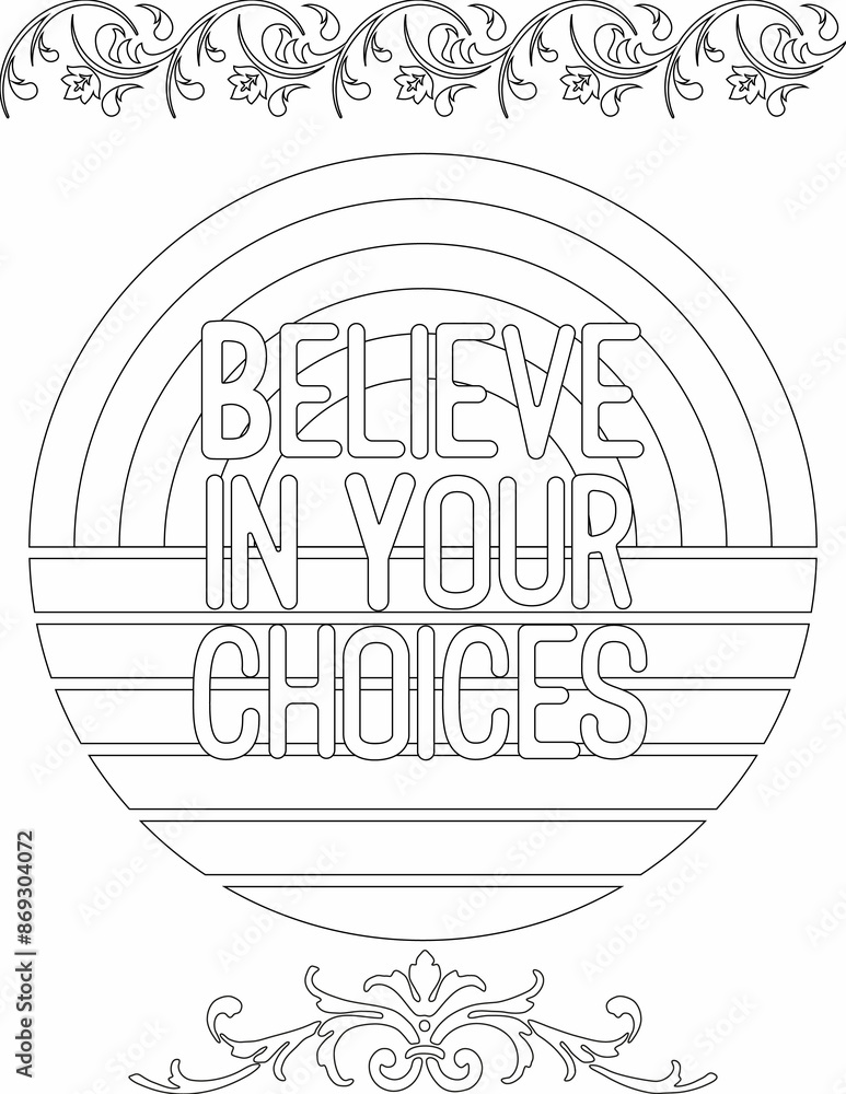 Printable motivational coloring page for kids and adults with ...