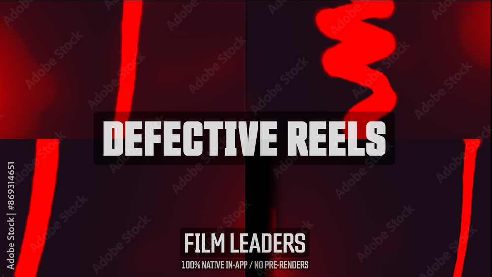 Defective Reels Damaged Film Leader Motion Overlays Stock Template ...
