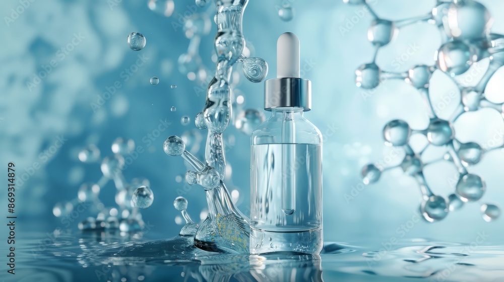 The cosmetics Hydro Essence water as a moisturizer. A liquid splash ...