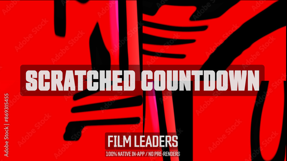 Scratched Countdown Damaged Film Leader Motion Overlays Stock Template ...