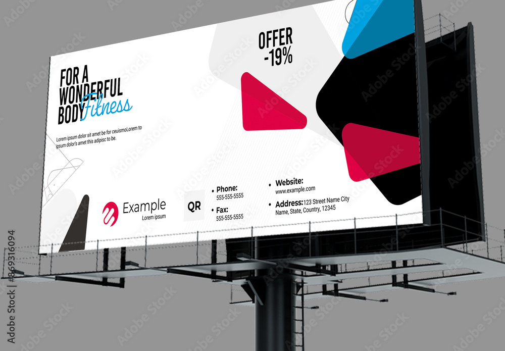 Creative Minimal Billboard Signage Stock Template | Adobe Stock