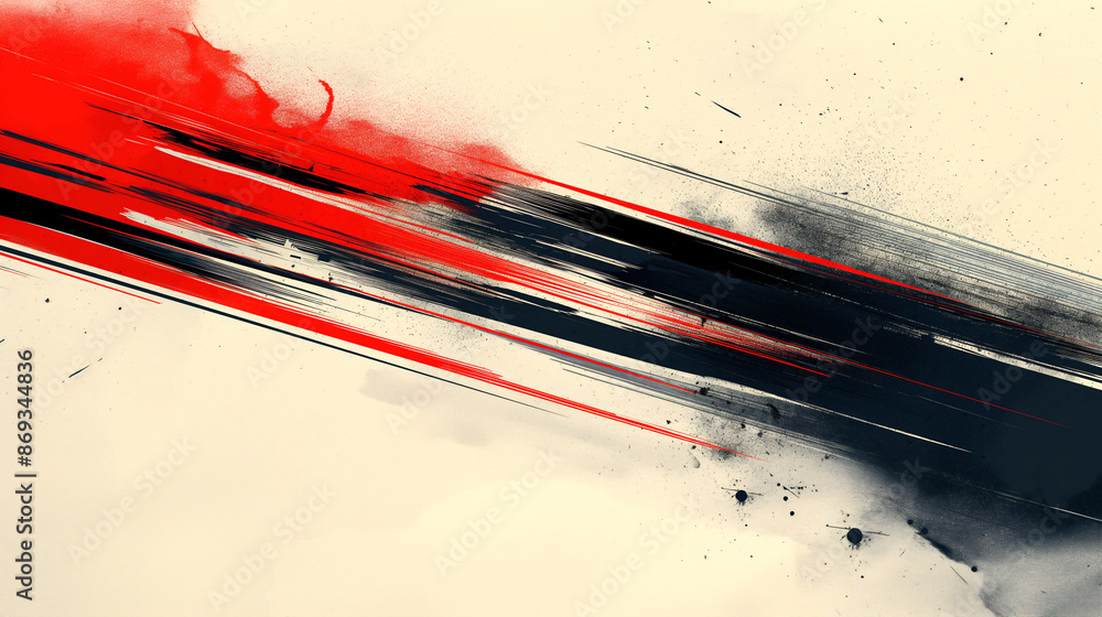 Abstract racing design, red and blue color scheme, speed lines ...