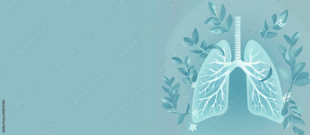 World Lung Cancer Day banner design with a blue background, lungs made ...