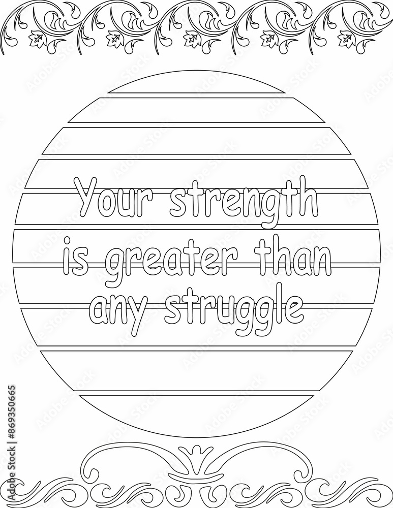 Printable motivational coloring page for kids and adults with ...
