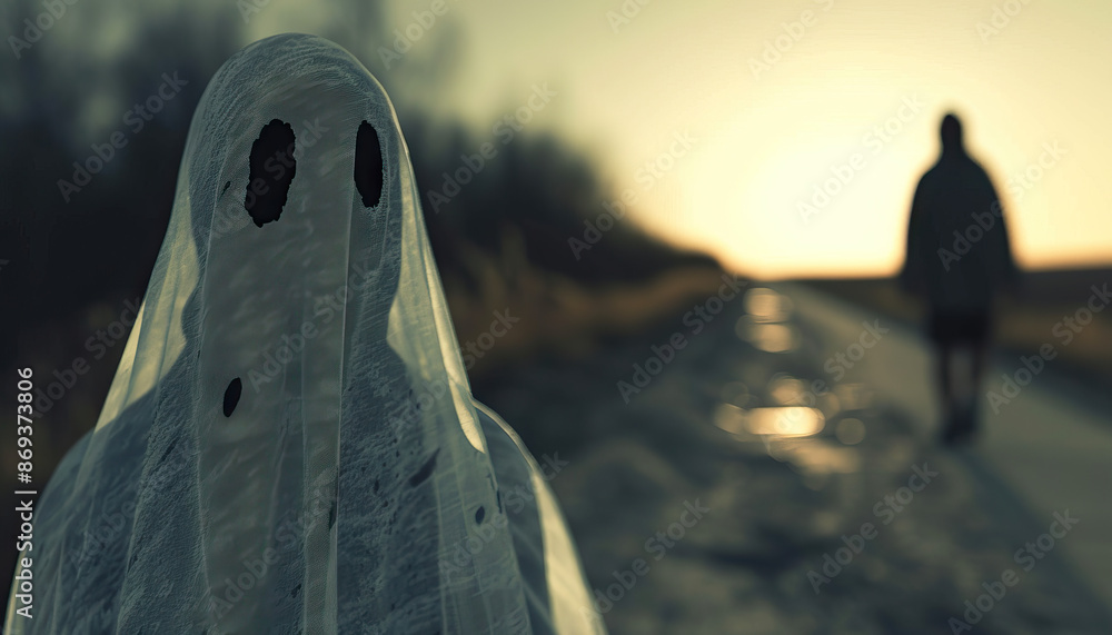 PTSD is a haunting ghost: Picture a ghostly figure following a person ...