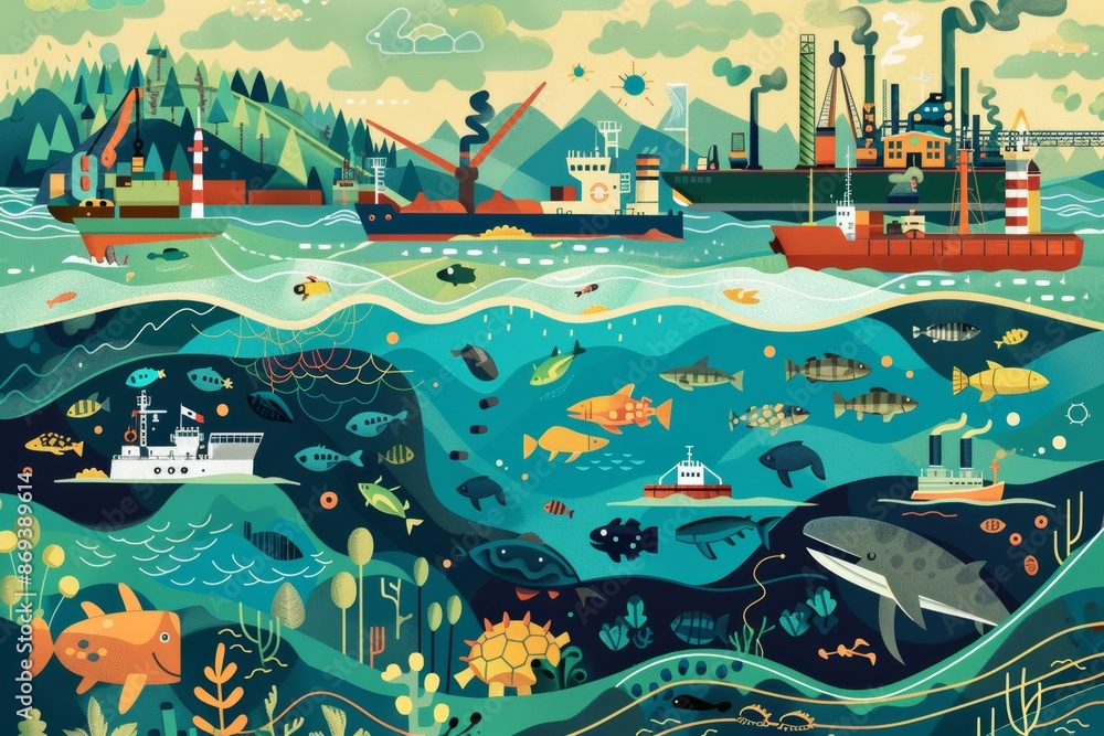 environment challenges by marine ports, oil spills, habitat degradation ...