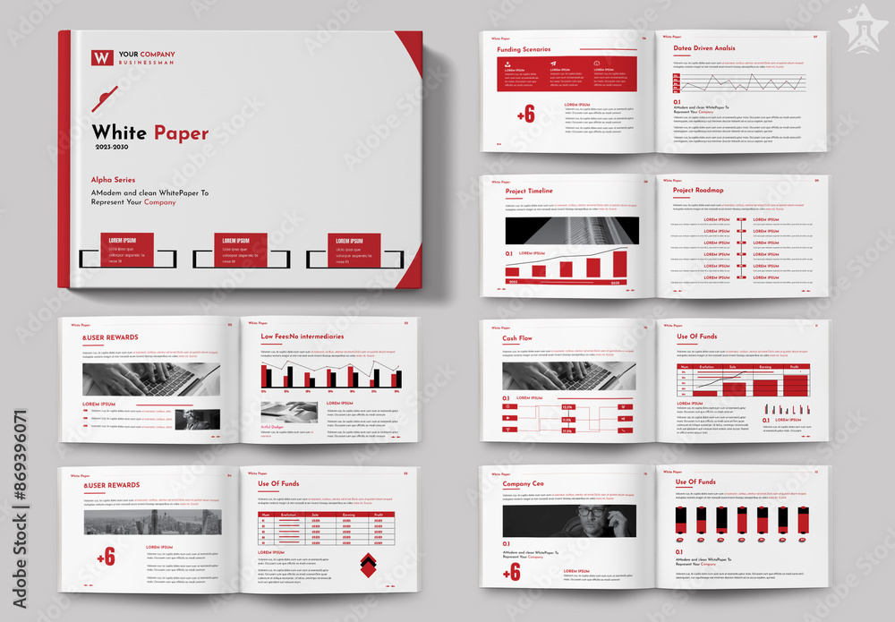 White Paper Landscape Stock Template | Adobe Stock
