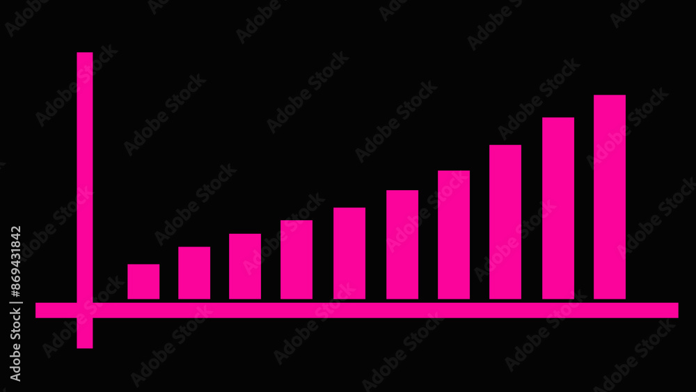 Business Growth and Success Growing Business pink color Chart Animation ...