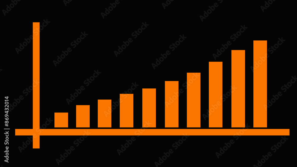 Business Growth and Success Growing Business orange color Chart ...