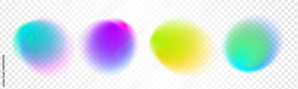 Set color circle gradient noise gradation. Abstract colorful watercolor ...
