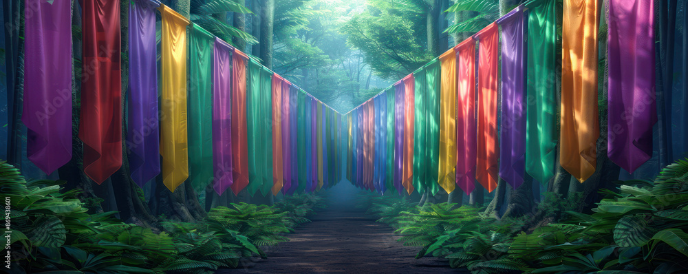 Pride Flags in a Garden A Vibrant Display of Inclusivity and Love in ...