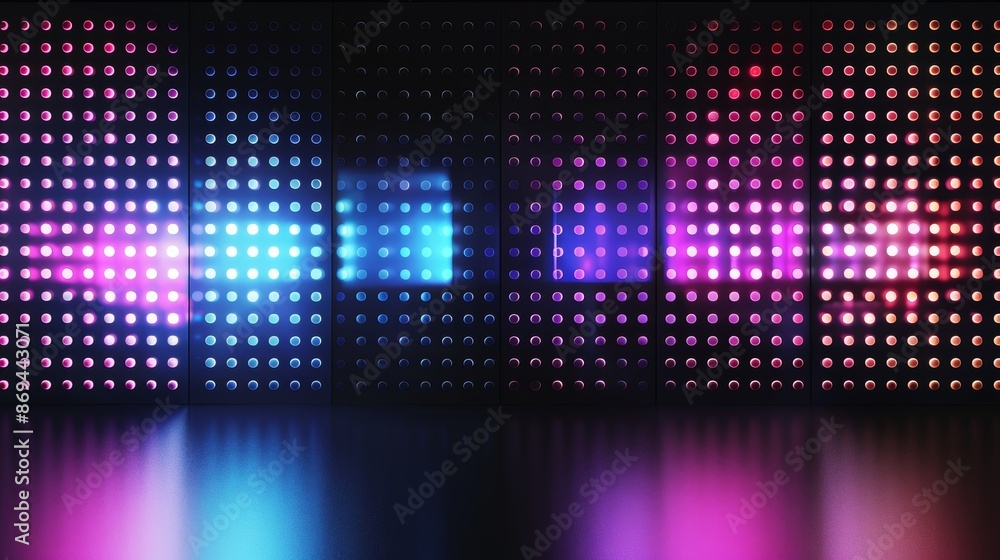 Light screen background for concerts or shows. Board wall stage with ...
