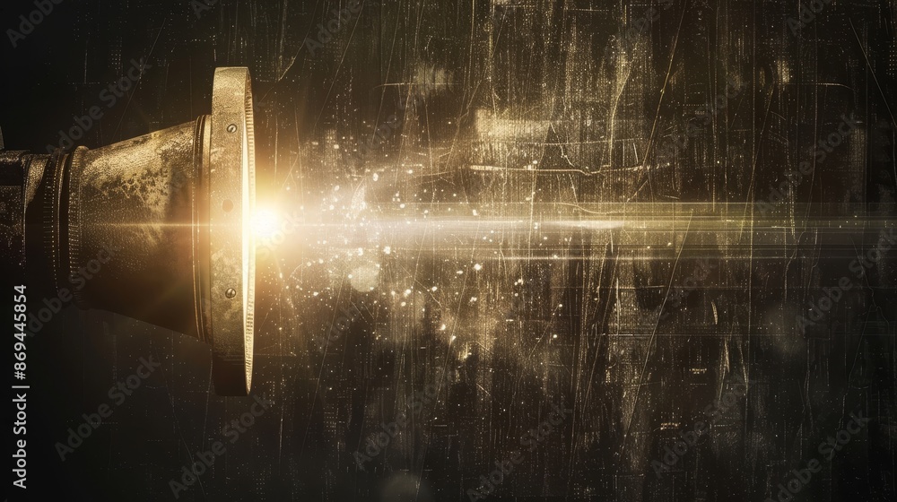 Authentic retro flare photo with scratched dirty surface, sunlight ...