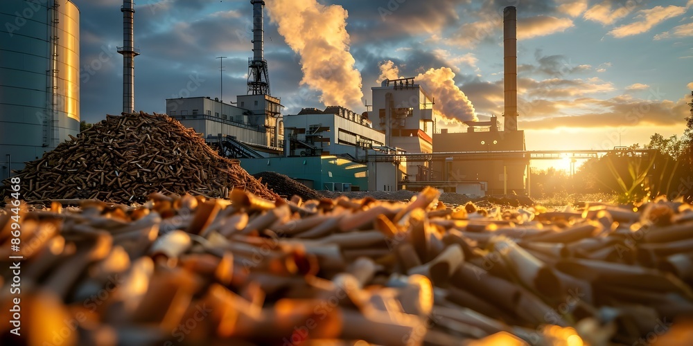 Biomass power plants generate energy using organic materials like waste ...