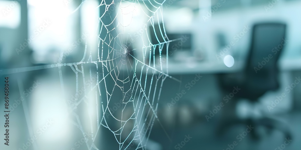 Empty office space with cobwebs represents labor scarcity and shortage ...