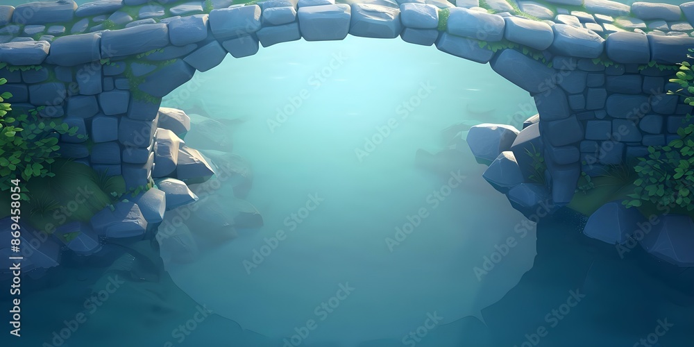 Creating a 2D Cartoon Stone Bridge Over a River for a Mobile Game ...