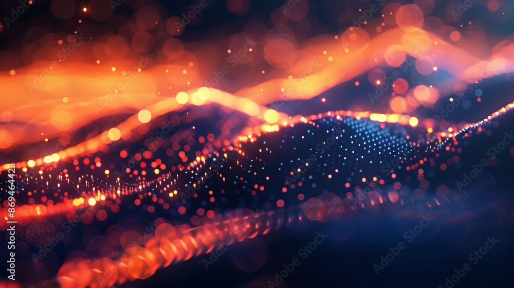 Using a network of interconnected nodes, this futuristic infographic ...