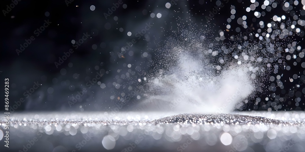 Strong magnet attracts iron dust for striking visual effect against ...