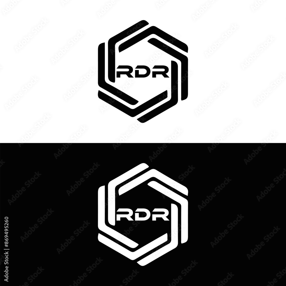 RDR logo. R D R design. White RDR letter. RDR, R D R letter logo design ...