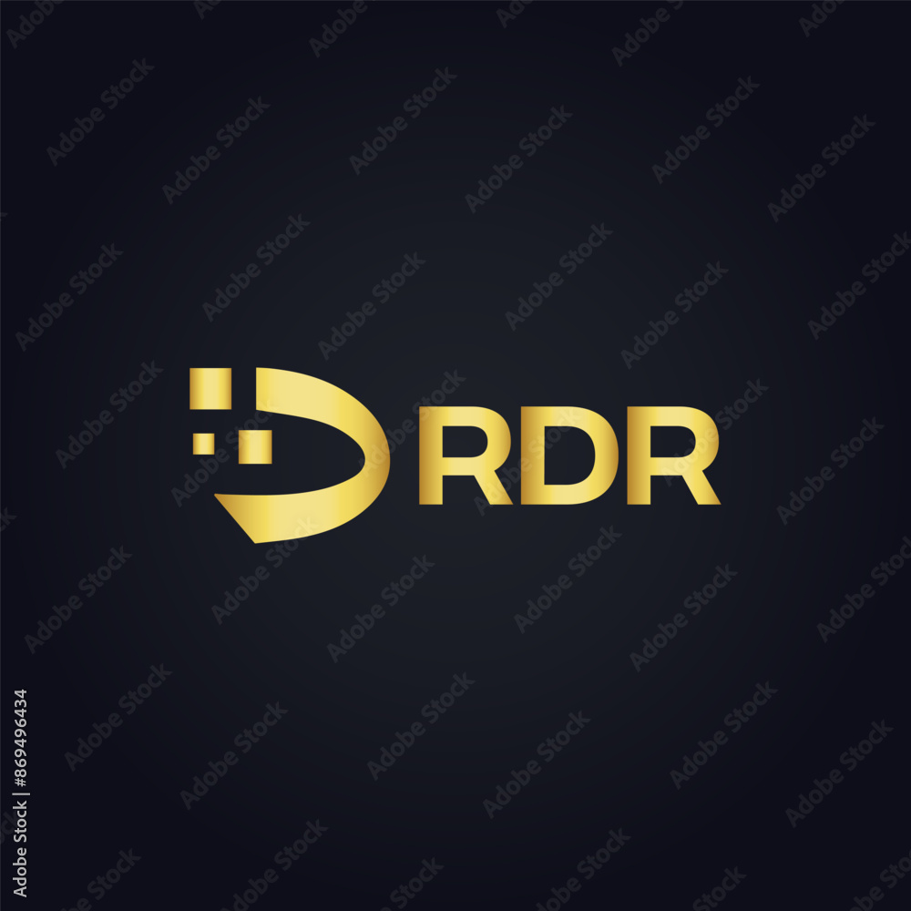 RDR logo. R D R design. White RDR letter. RDR, R D R letter logo design ...