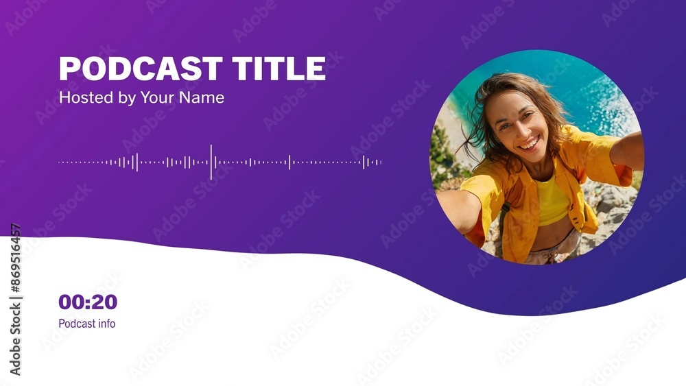 Modern Podcast Talk Show Visualizer Stock Template | Adobe Stock