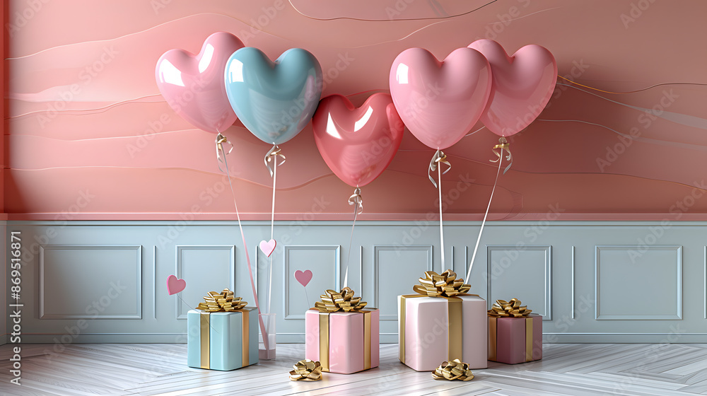 balloons confetti scattered pink background transparent barbarian ...