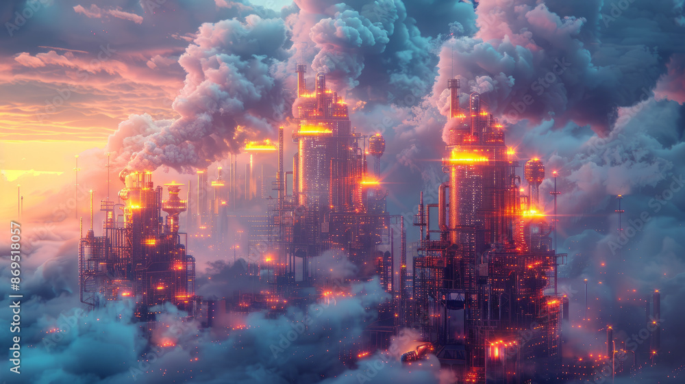 General purpose technology, as a 4 parts picture with 4 elements ...