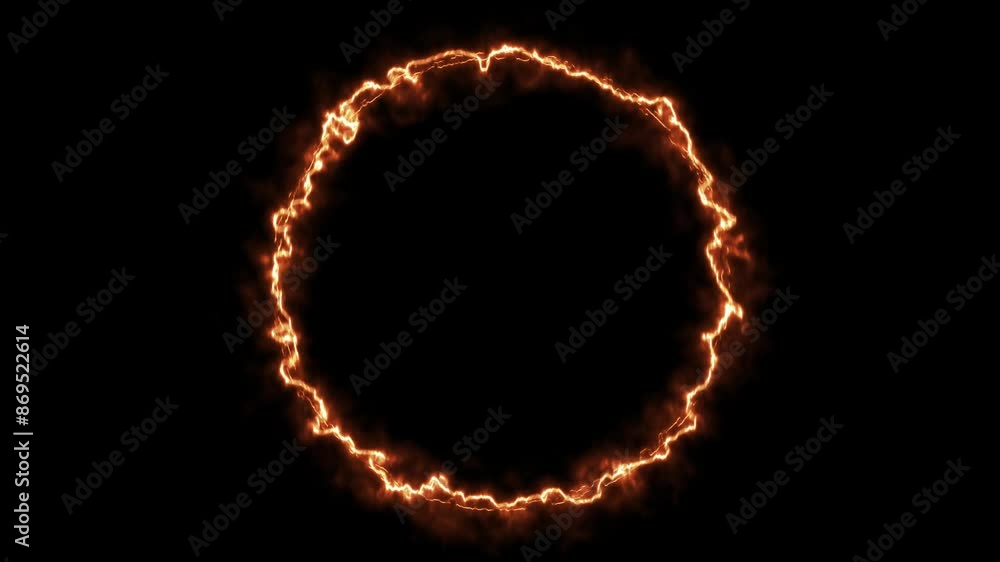 Energy fire ring technology logo animation background 3d Stock Video ...