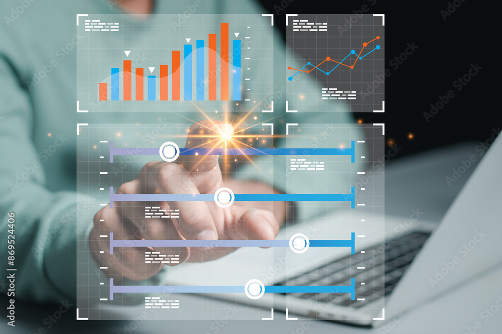 Plakát Analyst working with Business Analytics and Data Management ...