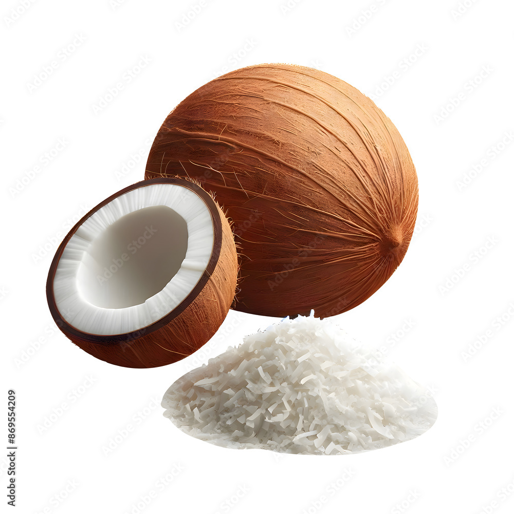 Coconut png coconut with leaf png half coconut png coconut with splash ...