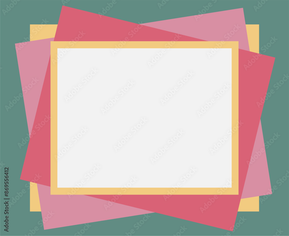 Vector illustration frame or border of colorful rectangles. Empty space ...