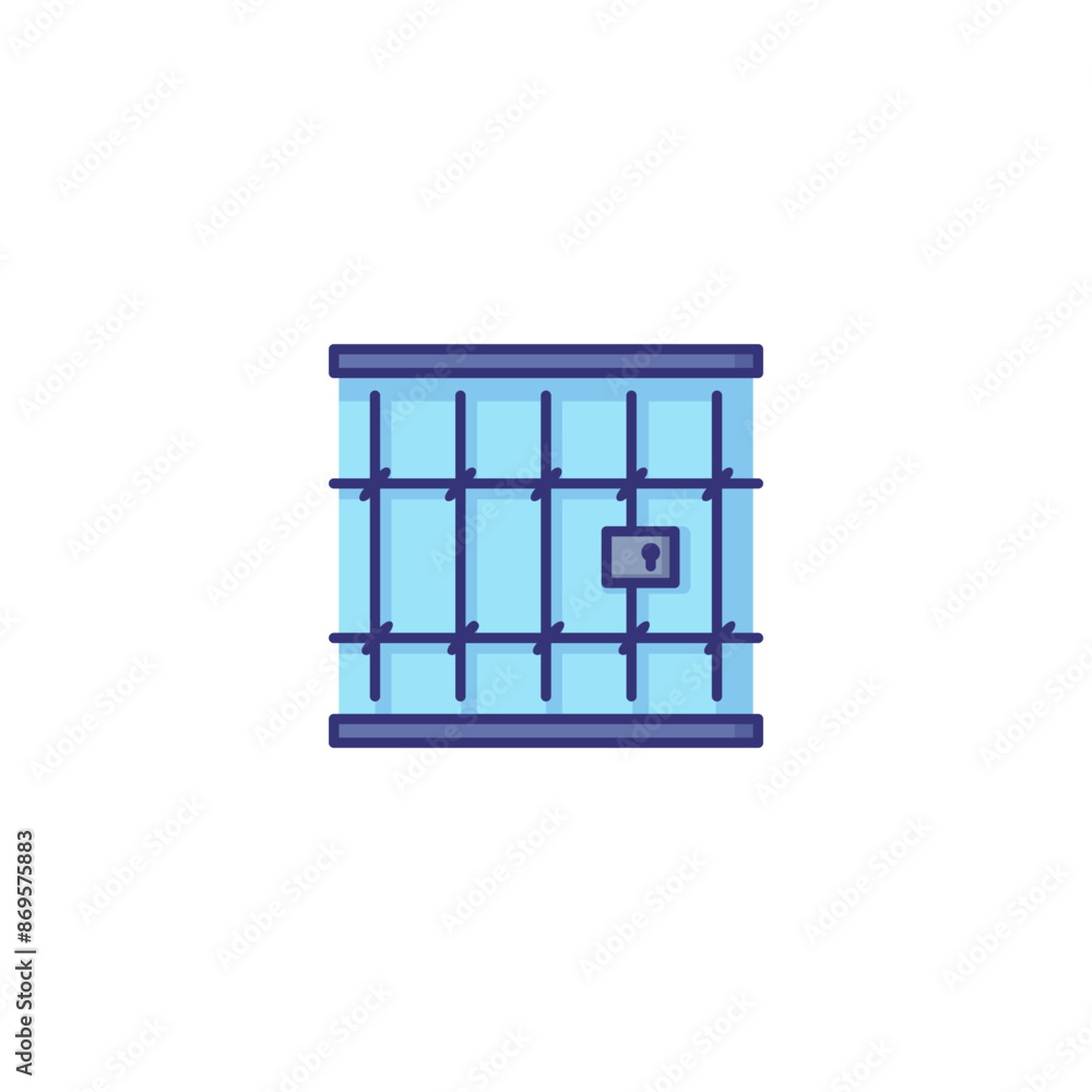 Prison line icon. Cell, jail, cage. Justice concept. Can be used for ...