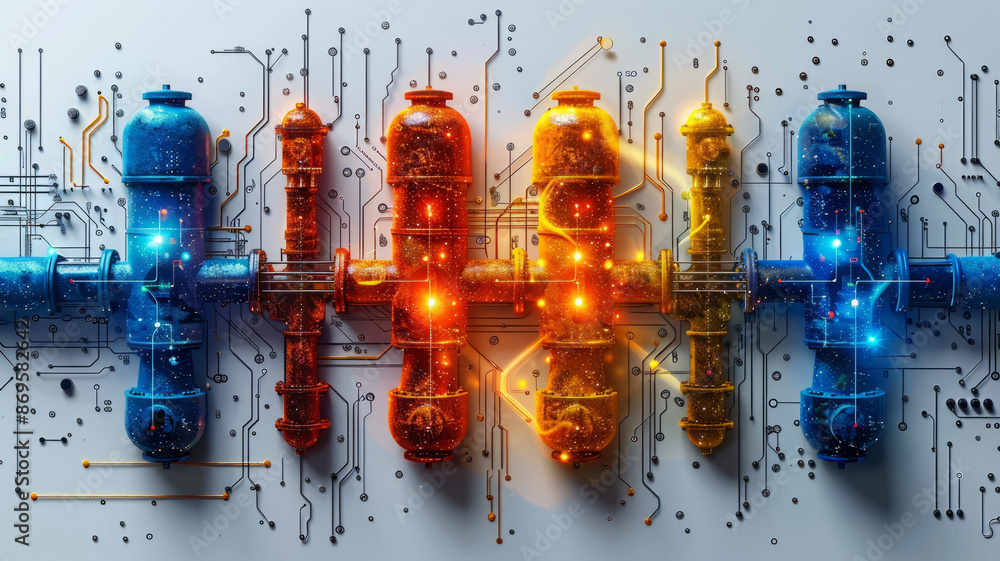 General purpose technology, as a 4 parts picture with 4 elements ...