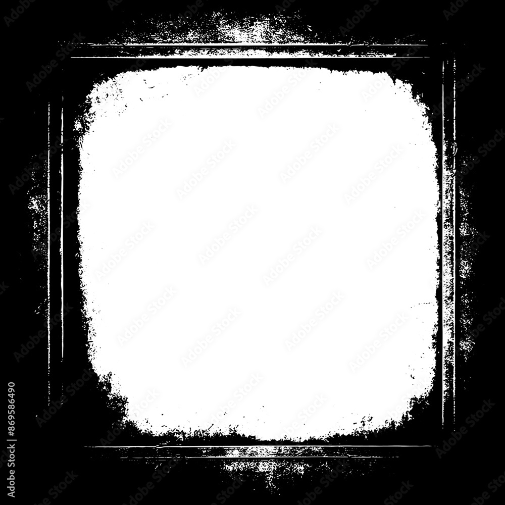 Grunge border vector texture background. Abstract frame overlay. Dirty ...