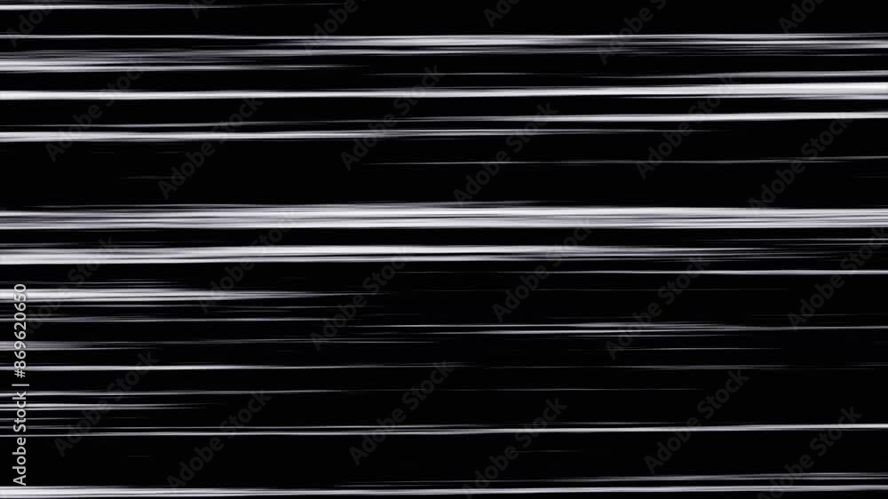 Abstract white anime speed lines motion on black. Velocity lines ...