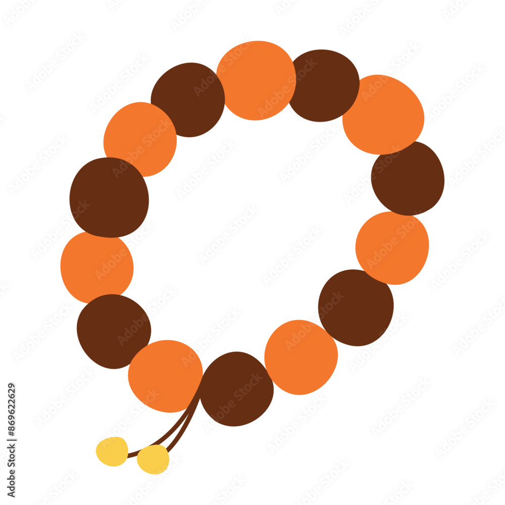 Islamic rosary flat icon, tasbih prayer beads vector art, muslim ...