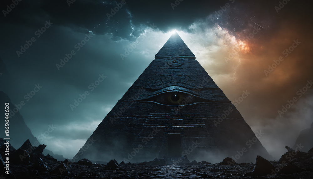 Cosmic Horror Pyramid with All-Seeing Eye. | Pirámide de Horror Cósmico ...