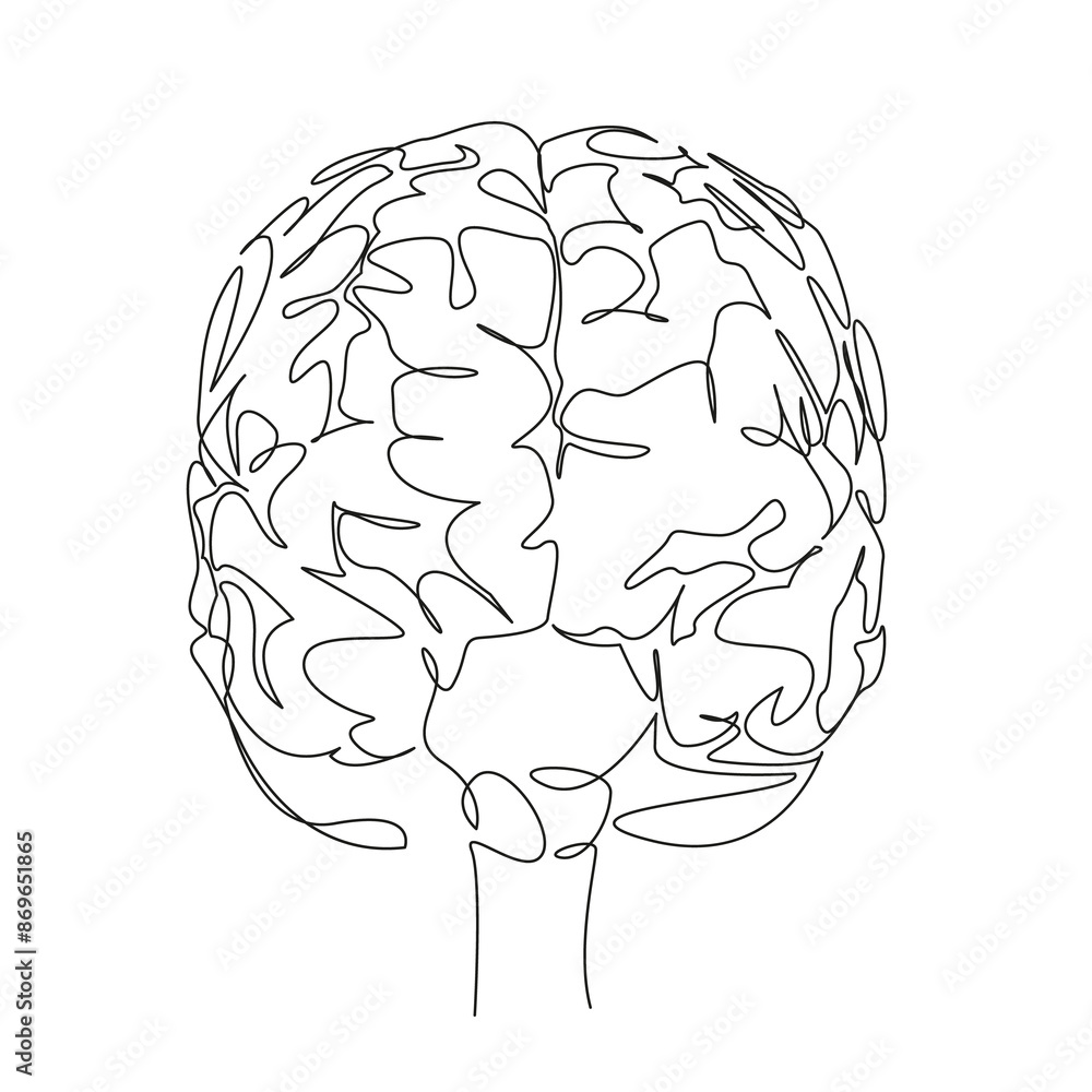 One continuous single drawing line art flat doodle anatomy, medical ...