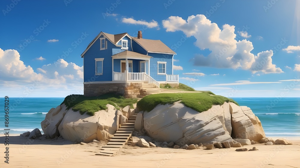 A house built on the beach as opposed to one built on a rock. The wise ...