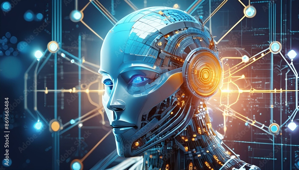 Illustration Of A Machine Learning Process Featuring Artificial Intelligence Deep Data Mining