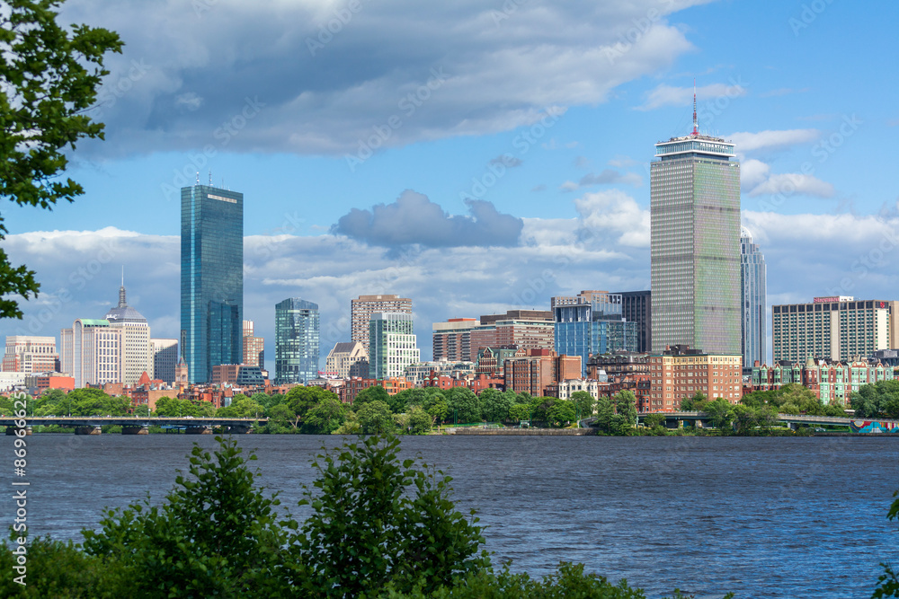 Boston's scenic skyline overlooking the Charles River, on June 9, 2024 ...