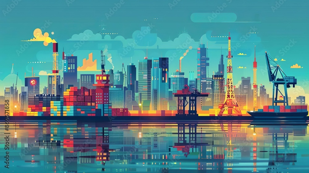 Illustrate the economic benefits of free trade zones through stunning ...