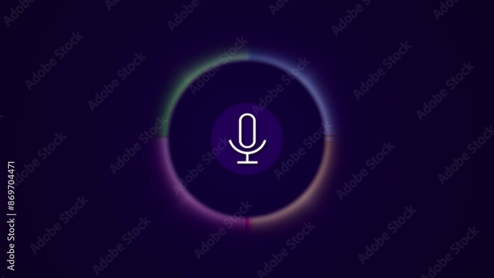 Audio Spectrum Animation Stock Video Background Podcast Artificial ...