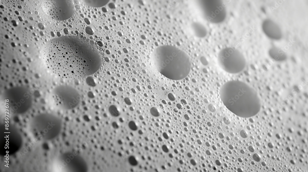 Beer foam texture for background, bubbles on drunk alcohol closeup, ale ...