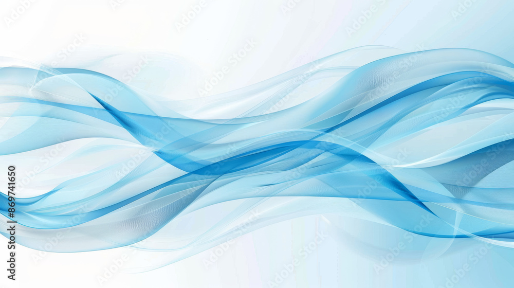 A modern and stylish background with a blue wave design. It has smooth ...