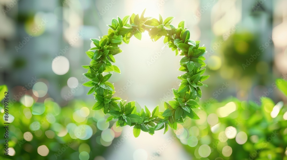 A conceptual image illustrating the circular economy, showcasing the ...