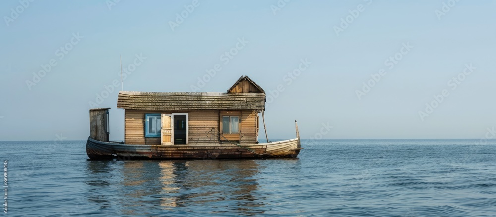 Sea gypsy boathouse at sea with the Sea Gypsy community living on their ...