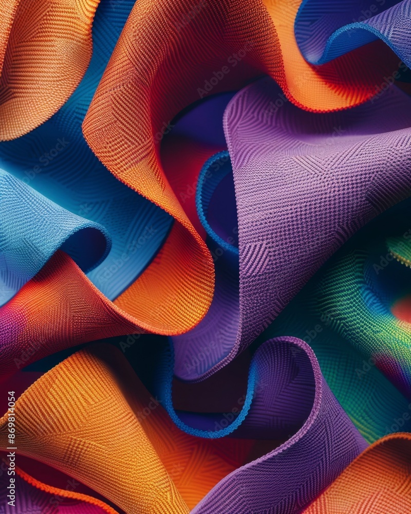 Captivating Abstract Velcro Fabric Texture with Interlocking Geometric ...